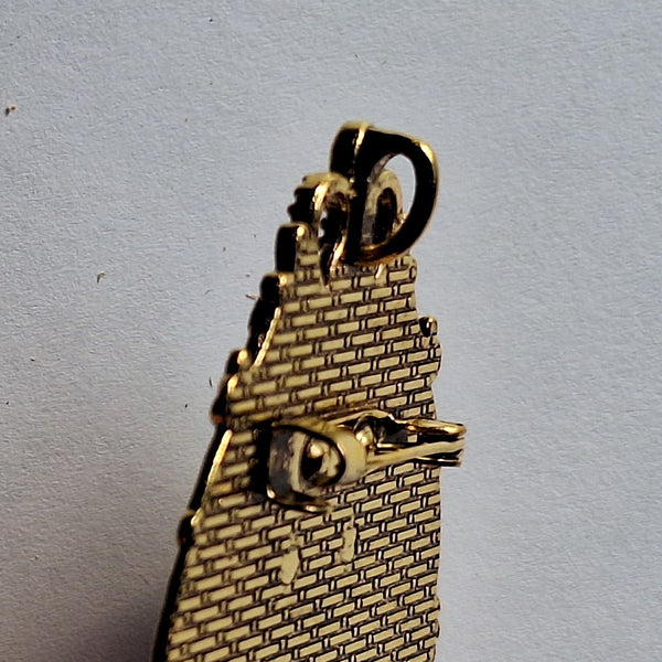 Black Woman Gold Brooch or Pendant Beautiful African American with Bra ...